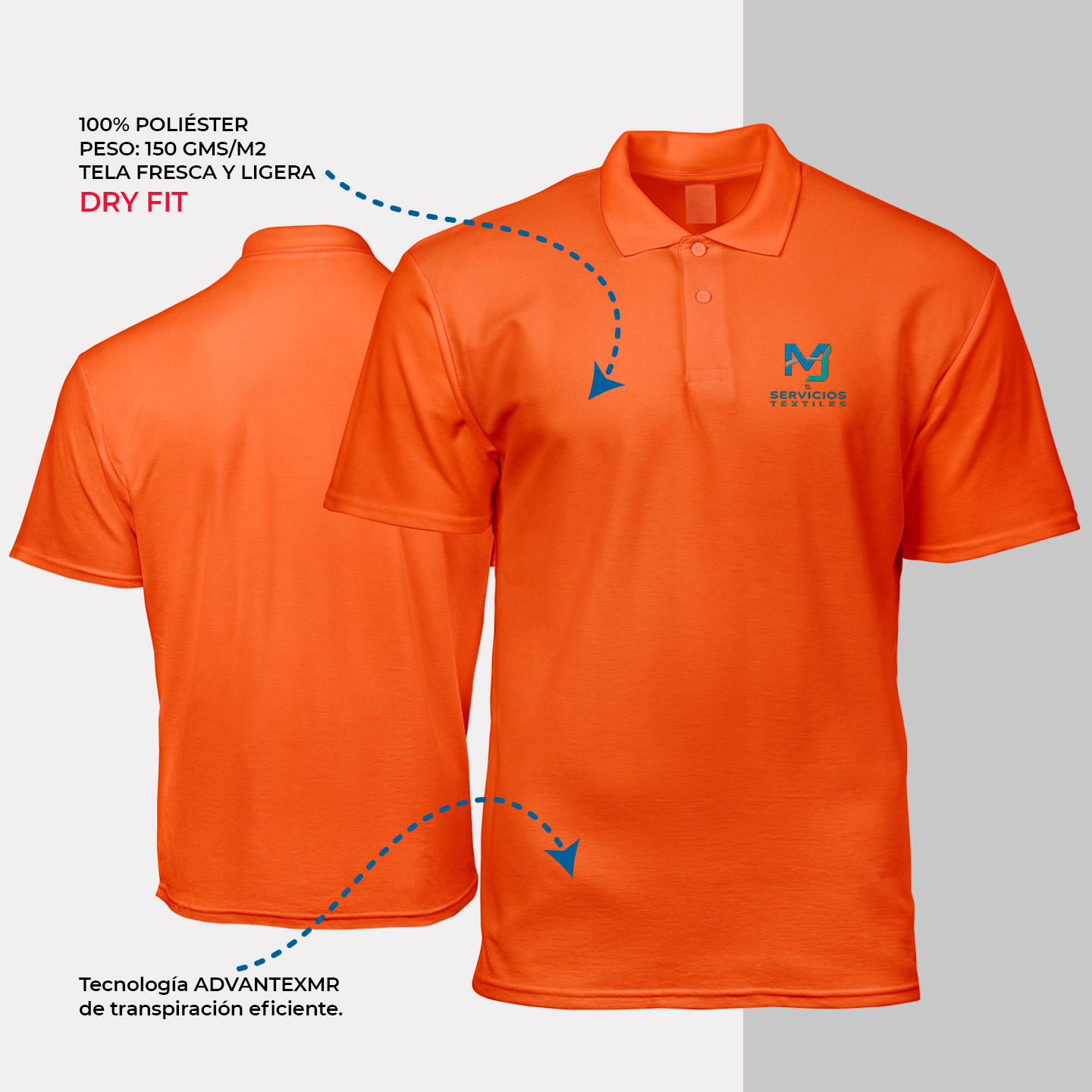 Pack 12 - Playera Tipo Polo Dry Fit
